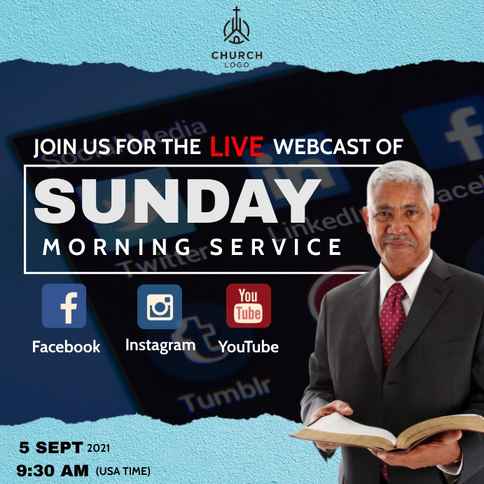 CHURCH ONLINE INSTAGRAM POST TEMPLATE | PosterMyWall