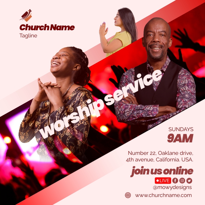 Church Online Invitation Instagram Template | PosterMyWall