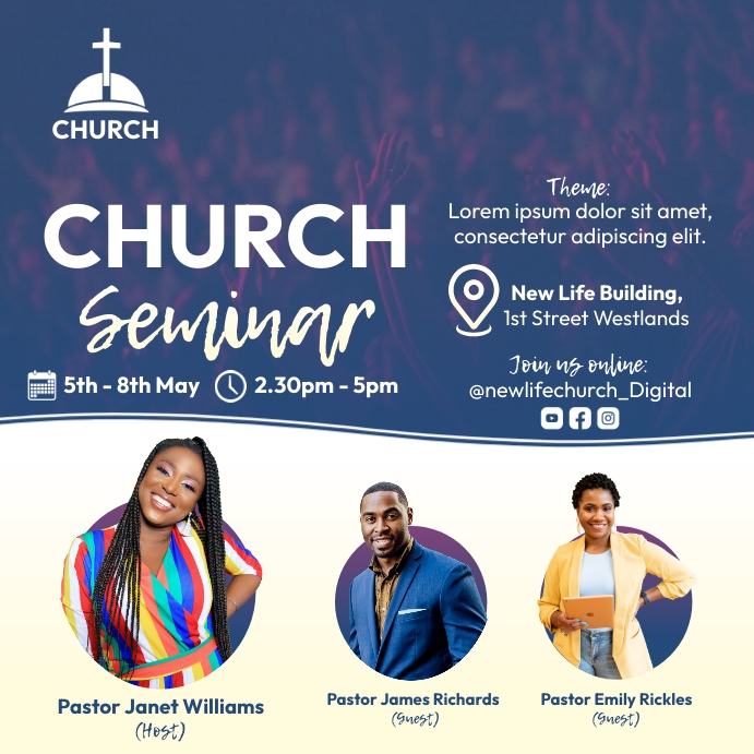 church online seminar event flyer template | PosterMyWall