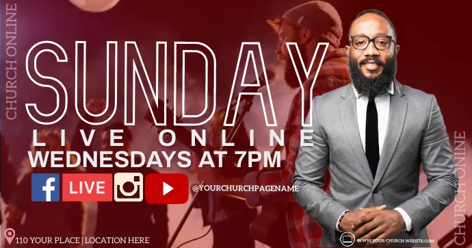 Copy of CHURCH ONLINE SERMON TEMPLATE | PosterMyWall