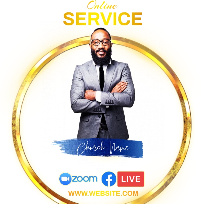 church online service ad invitation template | PosterMyWall