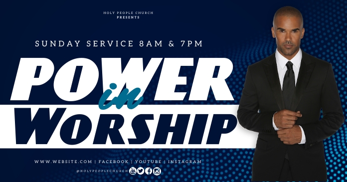 Copy of church online service ad invitation template | PosterMyWall