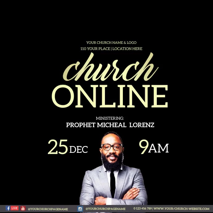 church online service design template | PosterMyWall