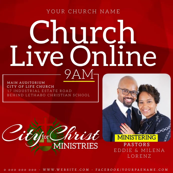 CHURCH ONLINE VIDEO POST TEMPLATE | PosterMyWall