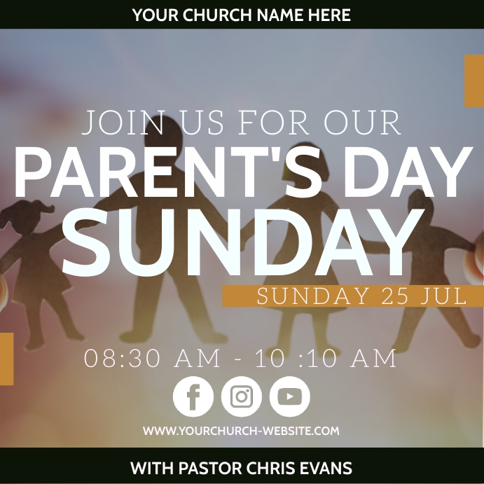 Copy of CHURCH PARENT'S DAY SUNDAY SERVICE TEMPLATE | PosterMyWall