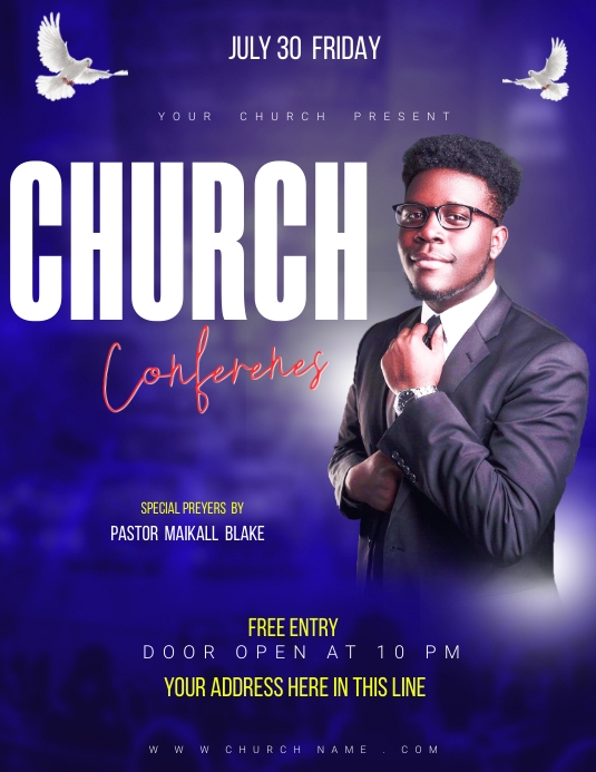 church party flyer Template | PosterMyWall
