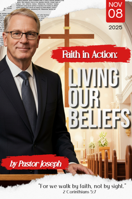church pastor poster Template | PosterMyWall