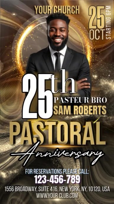 Church Pastoral Digital Display (9:16) Template | PosterMyWall