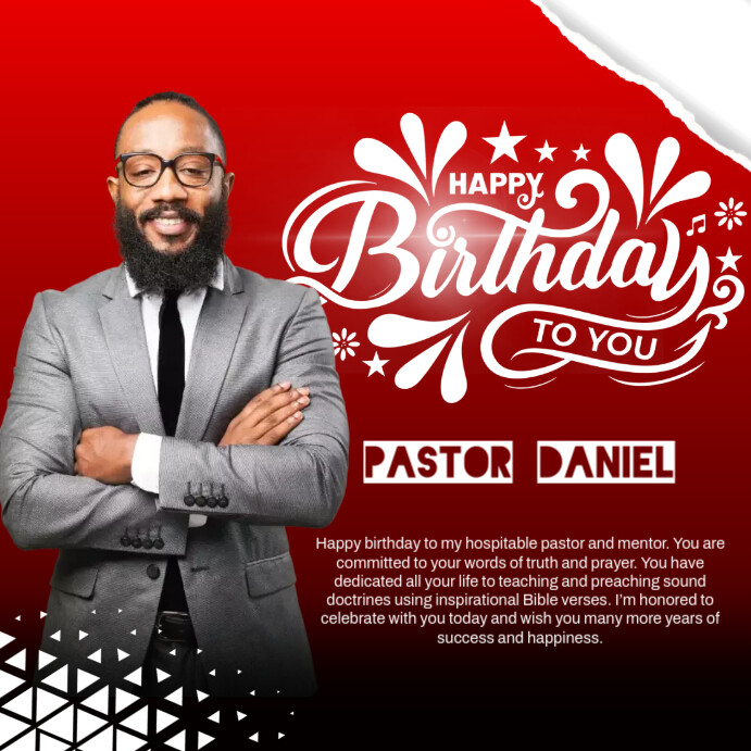 Church Pastors Birthday Template | PosterMyWall