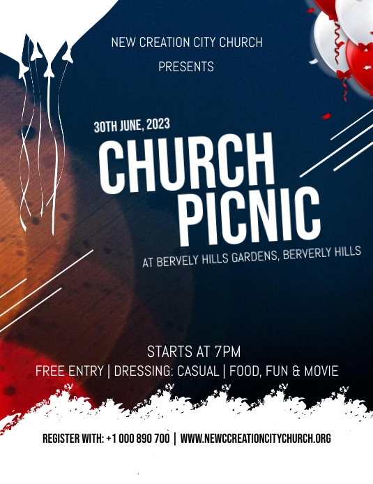 church picnic poster Template | PosterMyWall