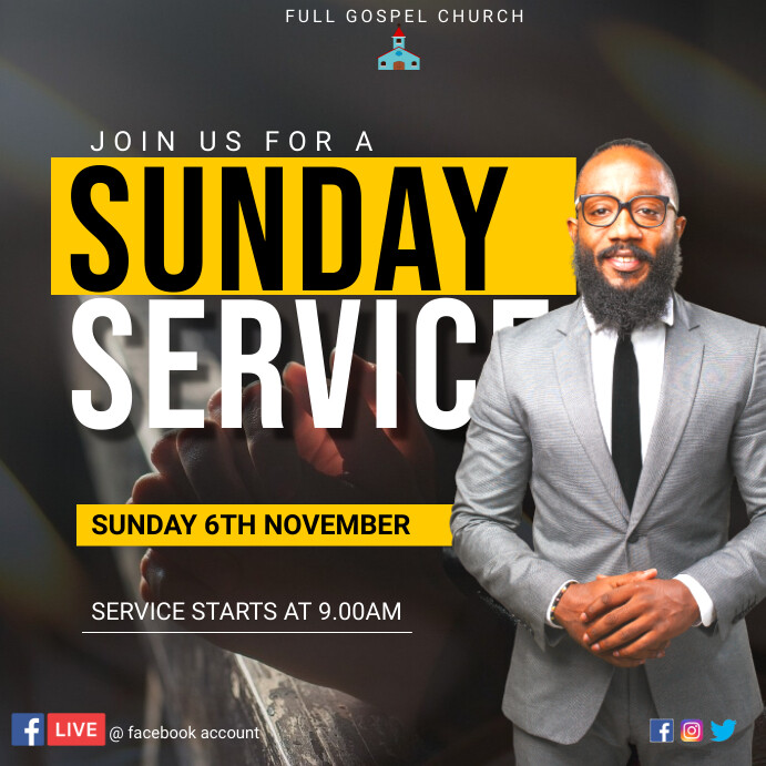 church poster, church event, church flyer Template | PosterMyWall