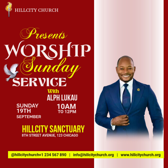 church poster, sunday service,worship,poster Template | PosterMyWall