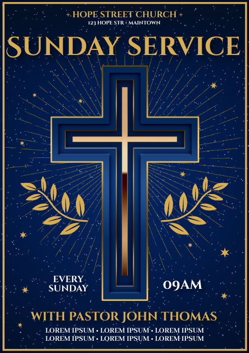 CHURCH POSTER Template PosterMyWall church-poster-template-postermywall