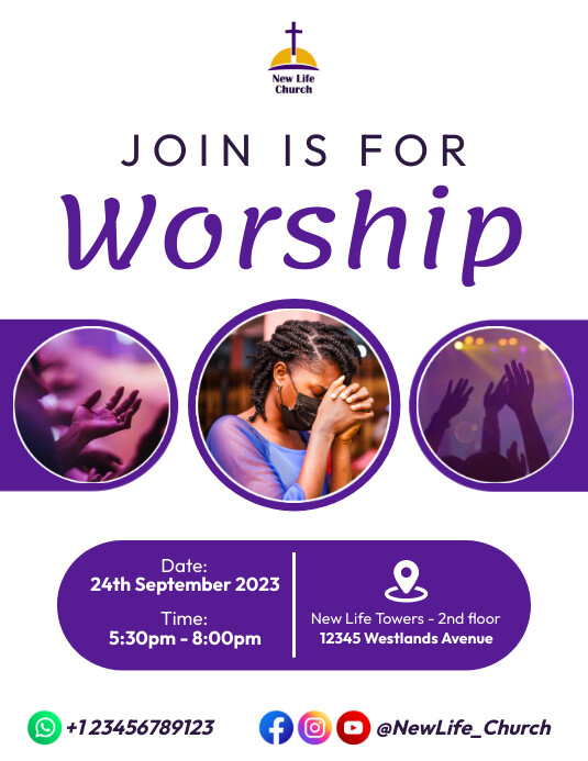 church poster design template | PosterMyWall