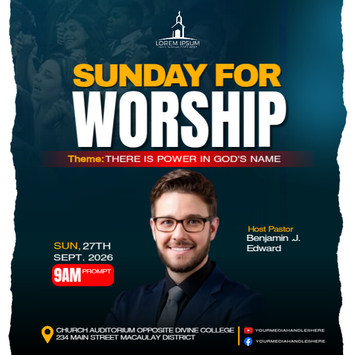 church poster template | PosterMyWall