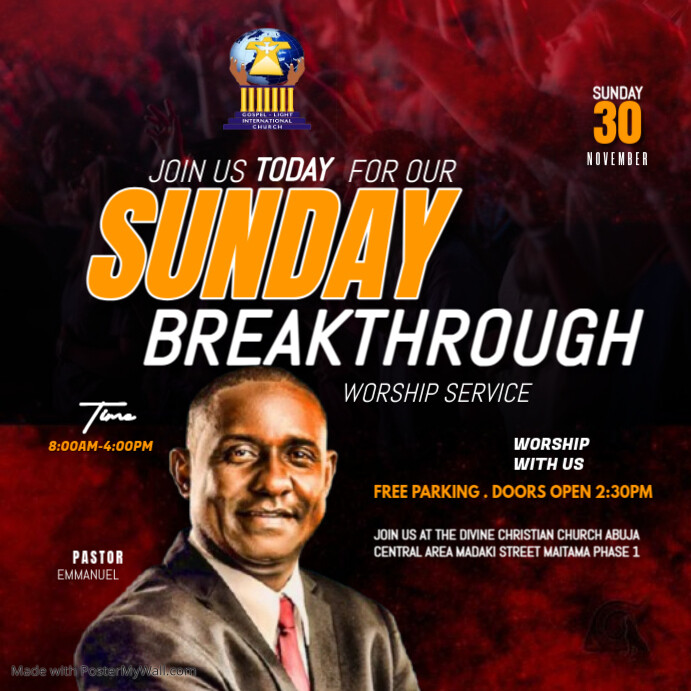 church poster template templaat | PosterMyWall