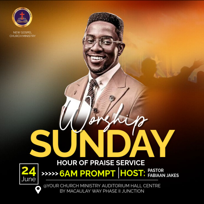 church poster template | PosterMyWall