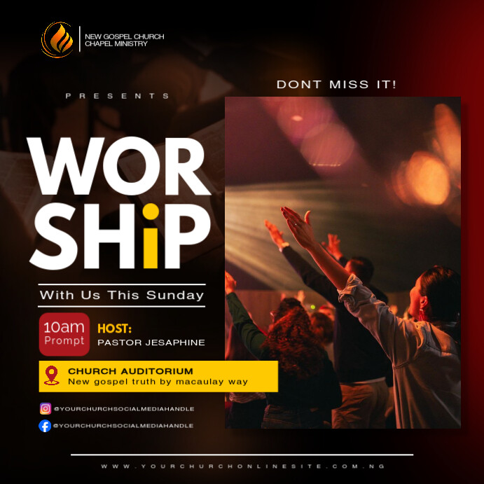 church poster template | PosterMyWall