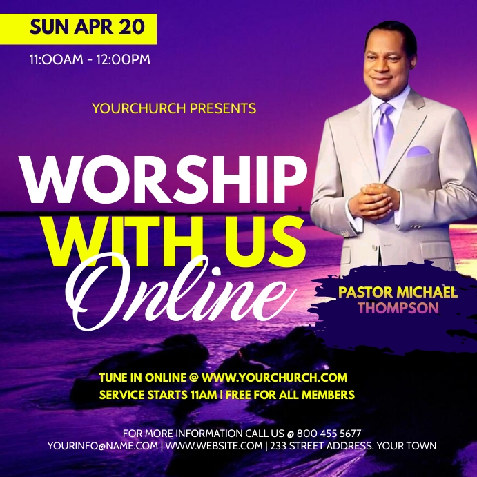 church poster template | PosterMyWall