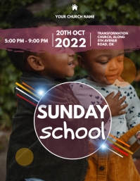 SUNDAY SCHOOL POSTER Template | PosterMyWall