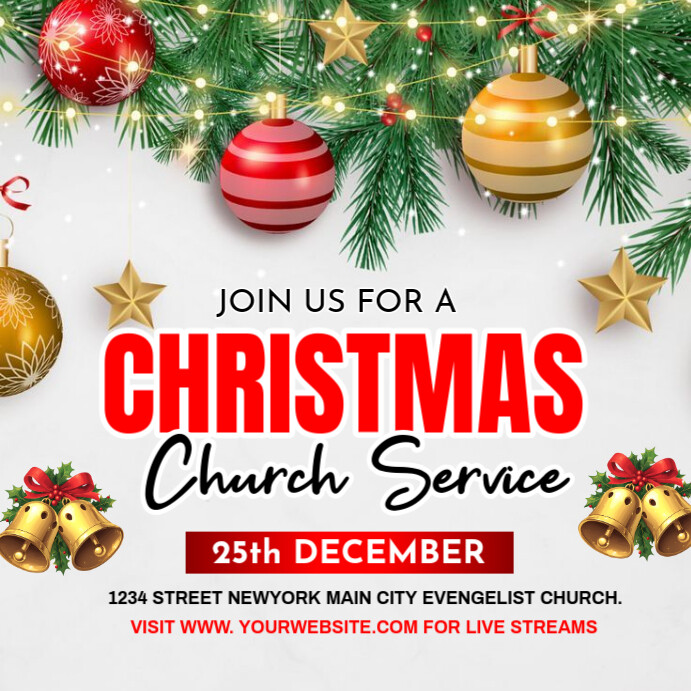 church posters, christmas carol service Template | PosterMyWall