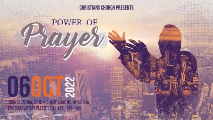 Church Power of Prayers Template | PosterMyWall