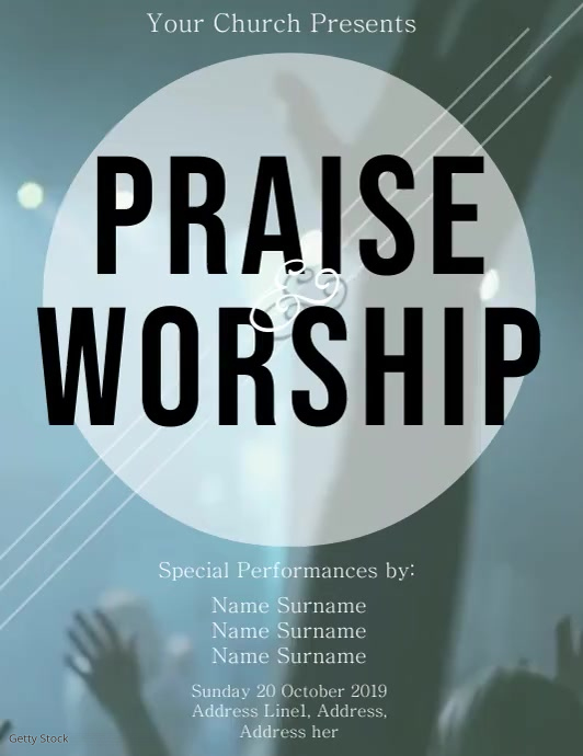 Church Praise & Worship Event Flyer Template | PosterMyWall