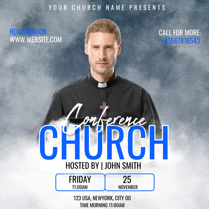 CHURCH PRAISE & WORSHIP INSATGRAMFLYERPOSTER Template | PosterMyWall