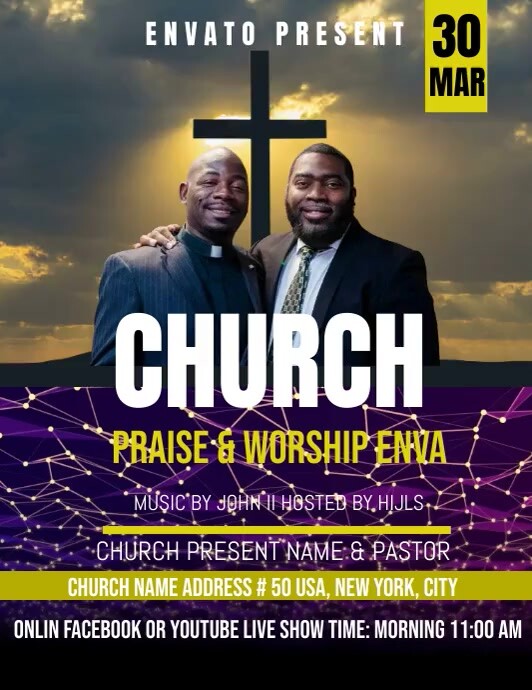 Church Praise and Worship Conference Template | PosterMyWall
