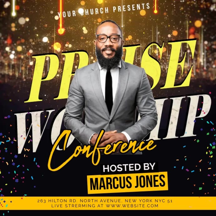 church praise and worship conference Template | PosterMyWall