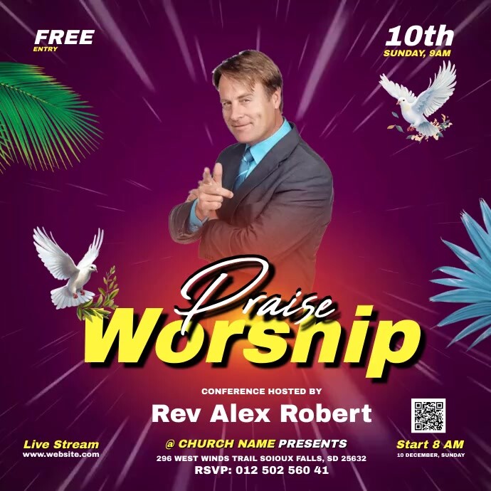 church praise and worship Template | PosterMyWall