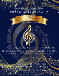 Praise and Worship Event ad Flyer Template | PosterMyWall