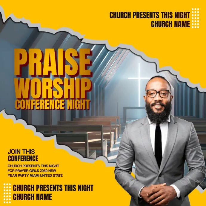 Plantilla de Church Praise And Worship Instagram Post | PosterMyWall