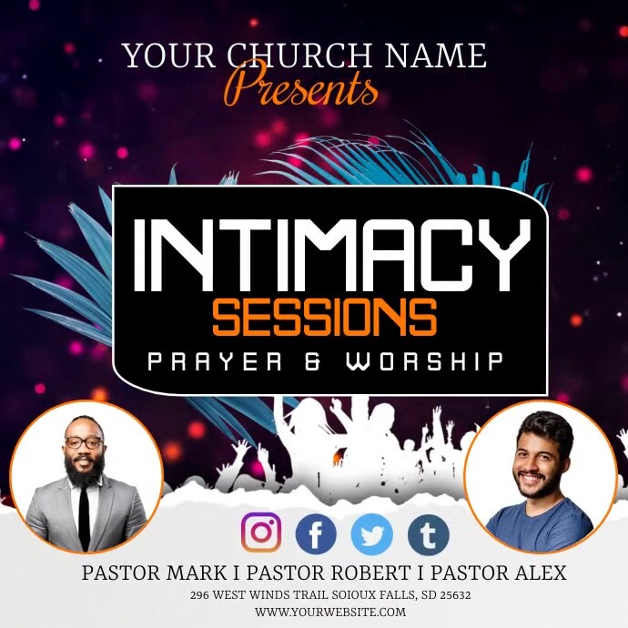 church praise and worship intimacy sessions Template | PosterMyWall