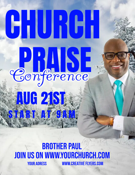 Church Praise Conference Template | PosterMyWall
