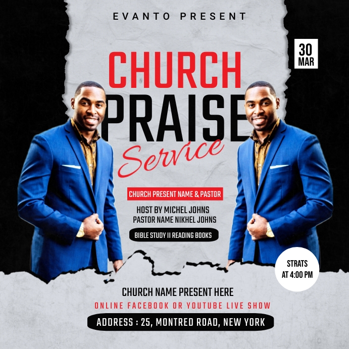 Copy of Church Praise services flyer | PosterMyWall