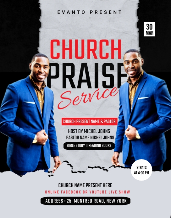 Church Praise services flyer Template | PosterMyWall