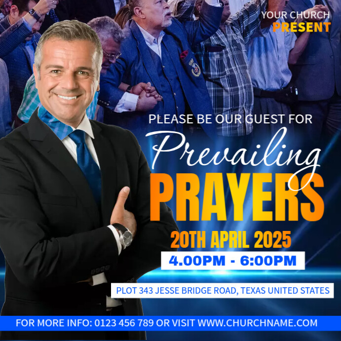 Church Prayer Ads Template | PosterMyWall