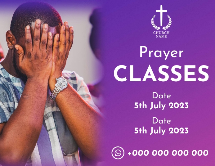 Church prayer classes Template | PosterMyWall