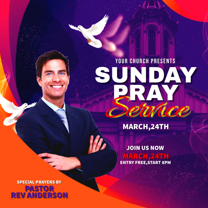 Church Prayer conference flyer Template | PosterMyWall