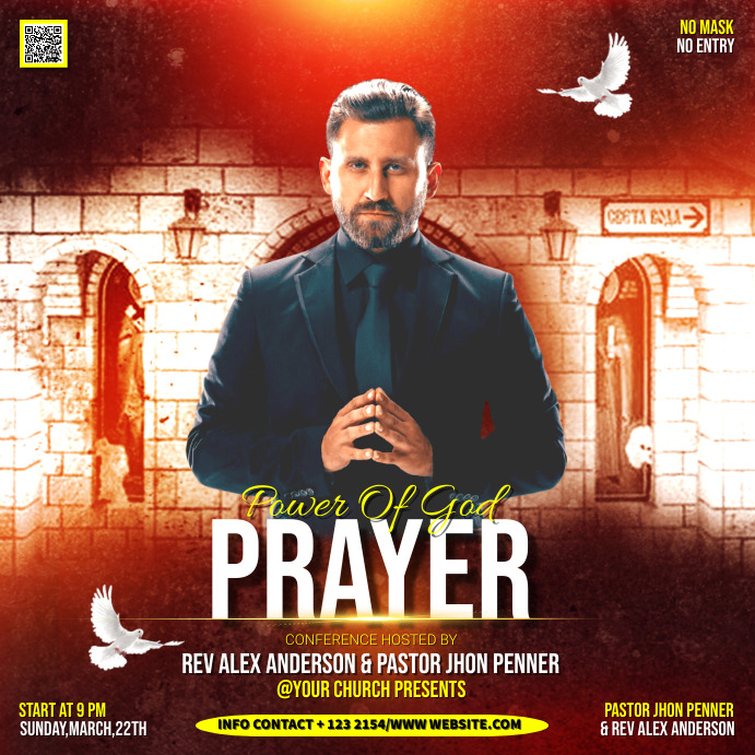 Plantilla de Church Prayer conference flyer | PosterMyWall