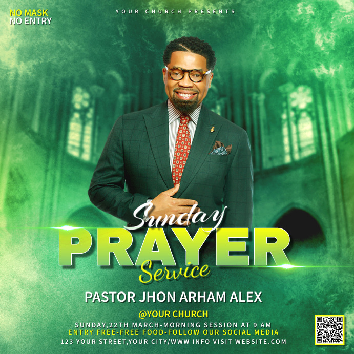 Church Prayer conference flyer Template | PosterMyWall