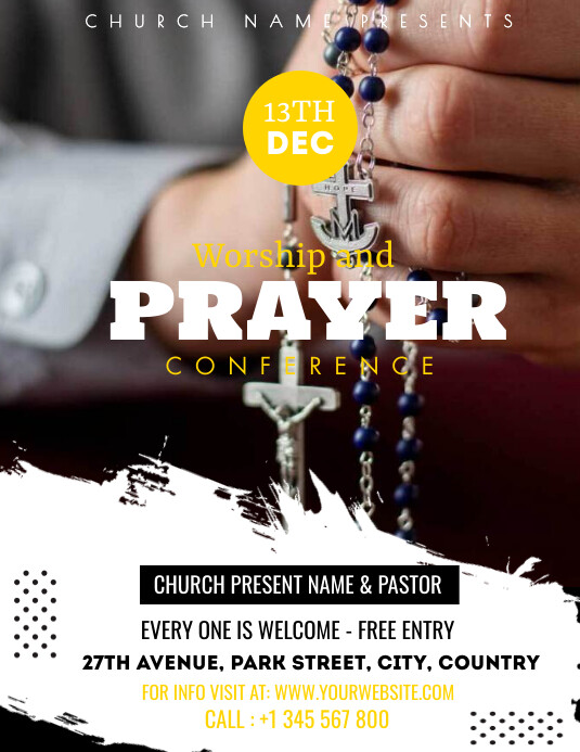 CHURCH PRAYER CONFERENCE TEMPLATE | PosterMyWall