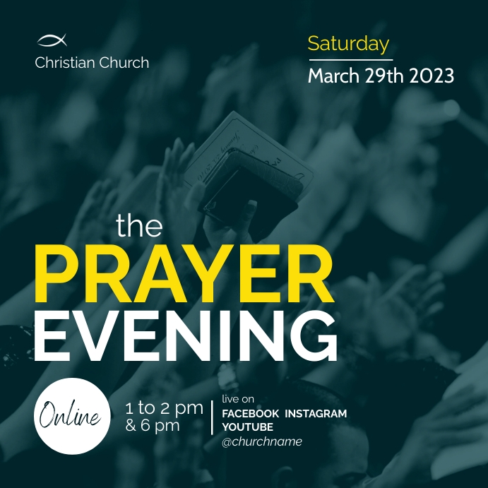 church prayer evening template design | PosterMyWall