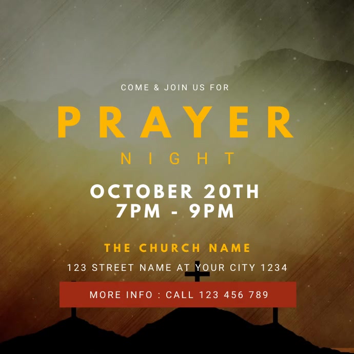 CHURCH PRAYER INSTA VIDEO TEMPLATE | PosterMyWall