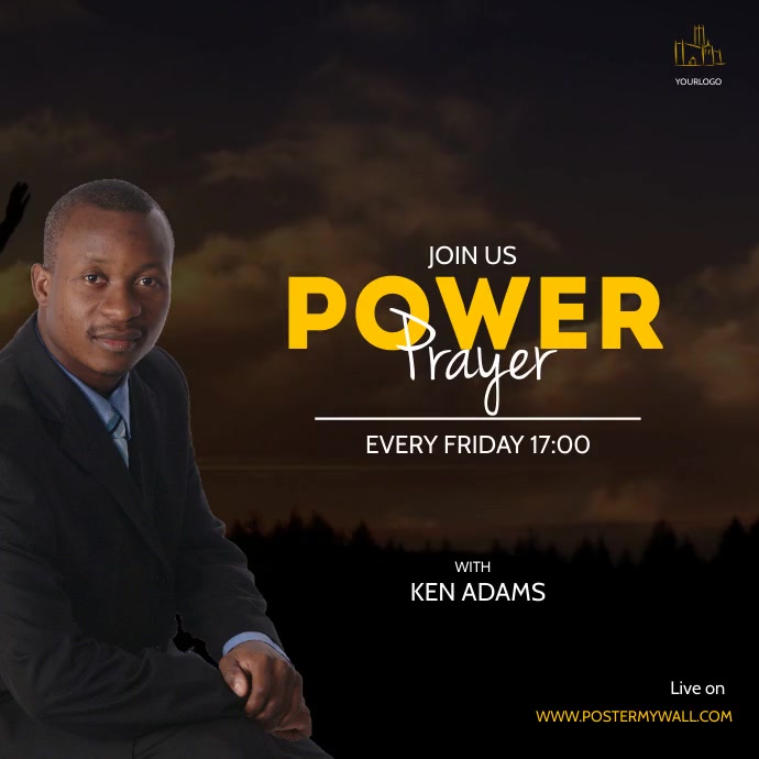 Church Prayer live Video template | PosterMyWall
