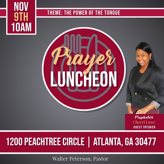 Copy of CHURCH PRAYER LUNCHEON FLYER | PosterMyWall