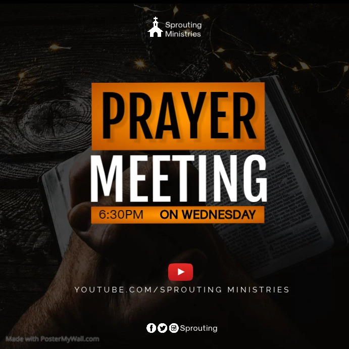 CHURCH PRAYER MEETING FLYER Template | PosterMyWall