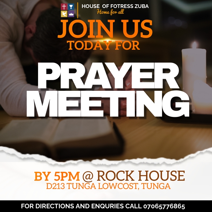 Church prayer meeting flyer template (8) | PosterMyWall