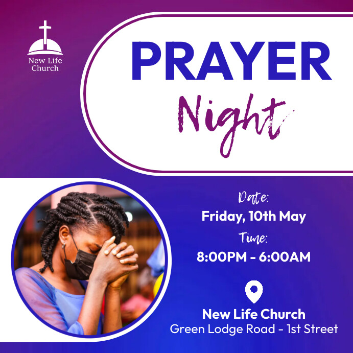 Plantilla de church prayer night flyer | PosterMyWall